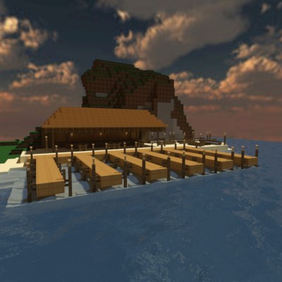 Beach bar and dock Minecraft Map