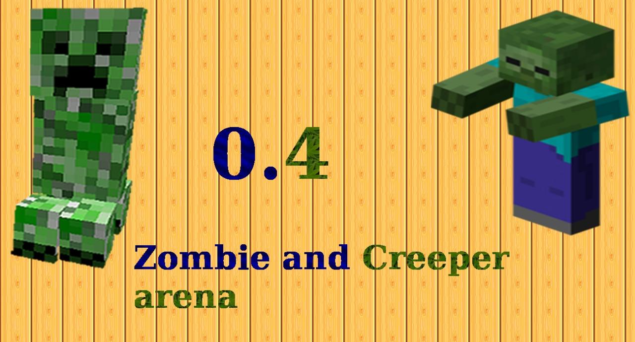 Zombie and Creeper arena Minecraft Map