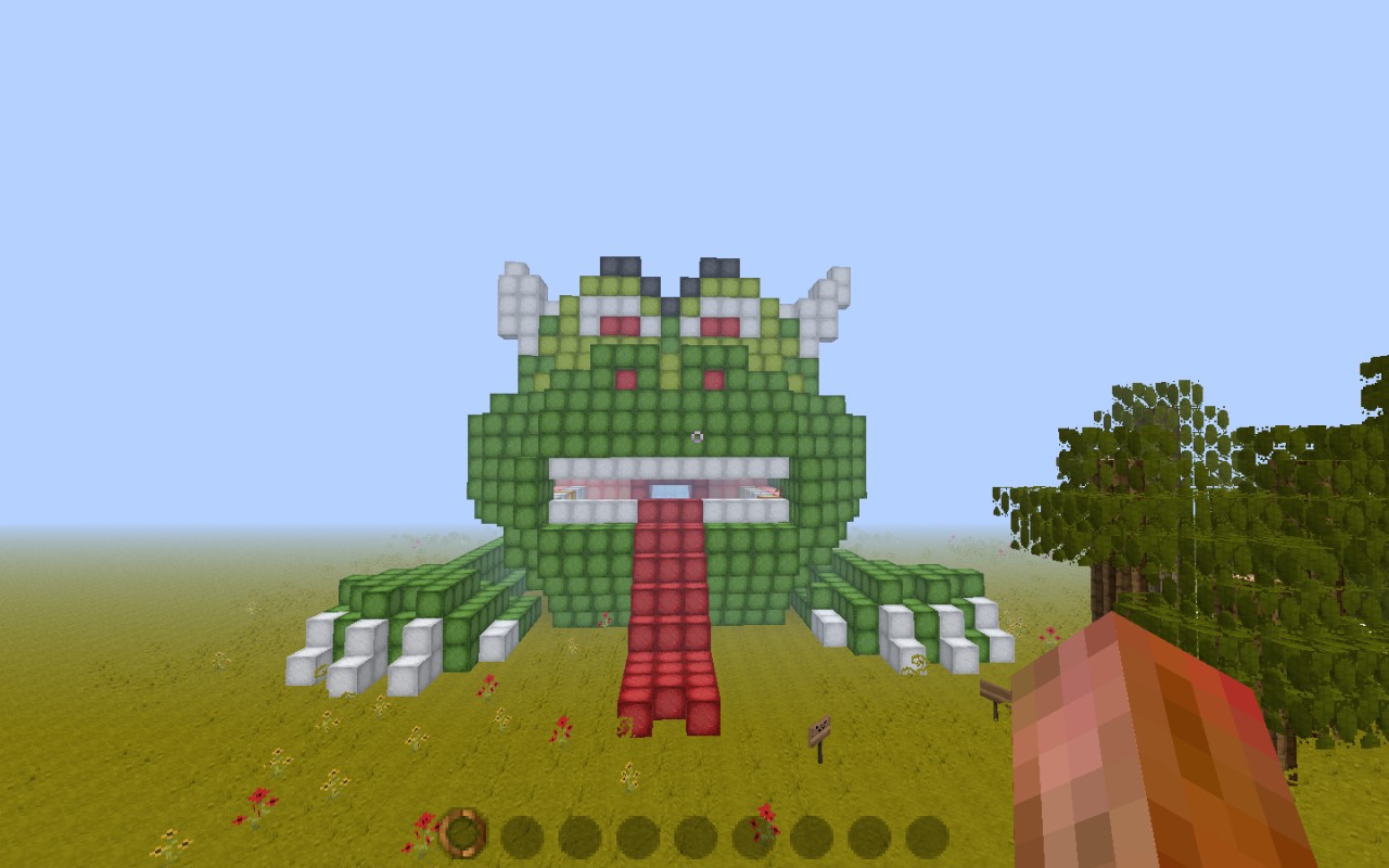 dragon House with opening and closing mouth! Minecraft Map