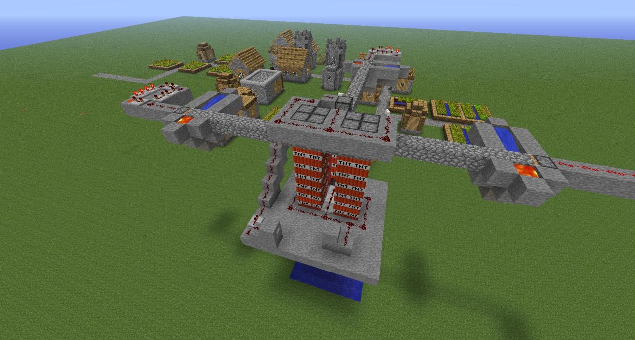 Two Automatic TNT Cannons! Minecraft Map