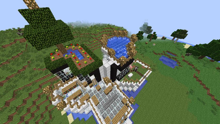 Modern Countryside Villa (Farm, Garden and Pool Included) Minecraft Map