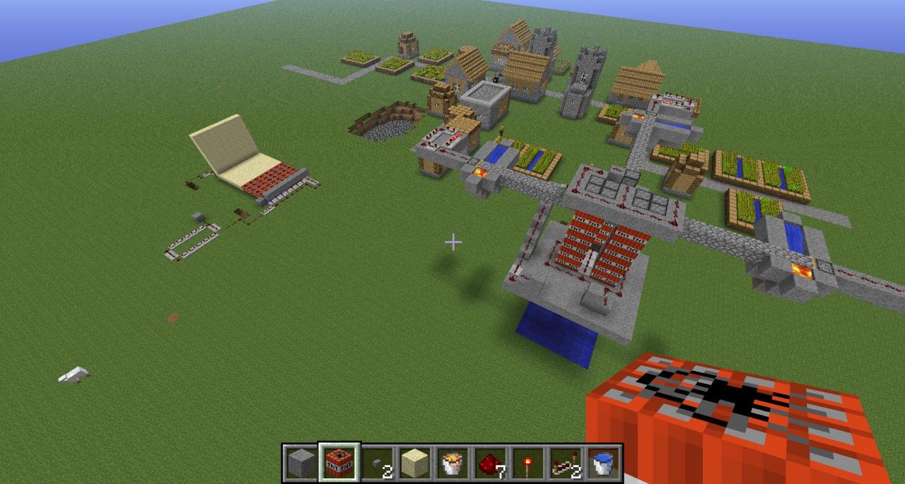 Two Automatic TNT Cannons! Minecraft Map
