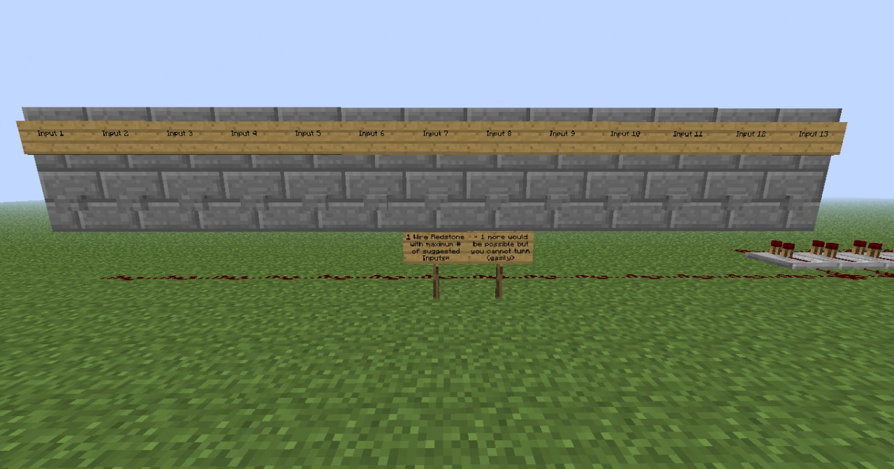 1 Wire Redstone and a 1 wide T Flip-Flop Minecraft Map