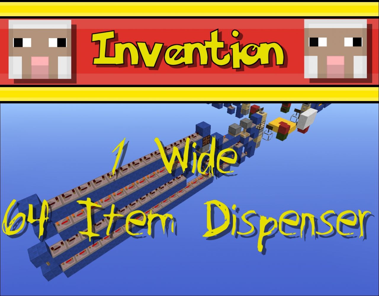 Nabeken 1 wide 64 Item Dispensers Minecraft Map