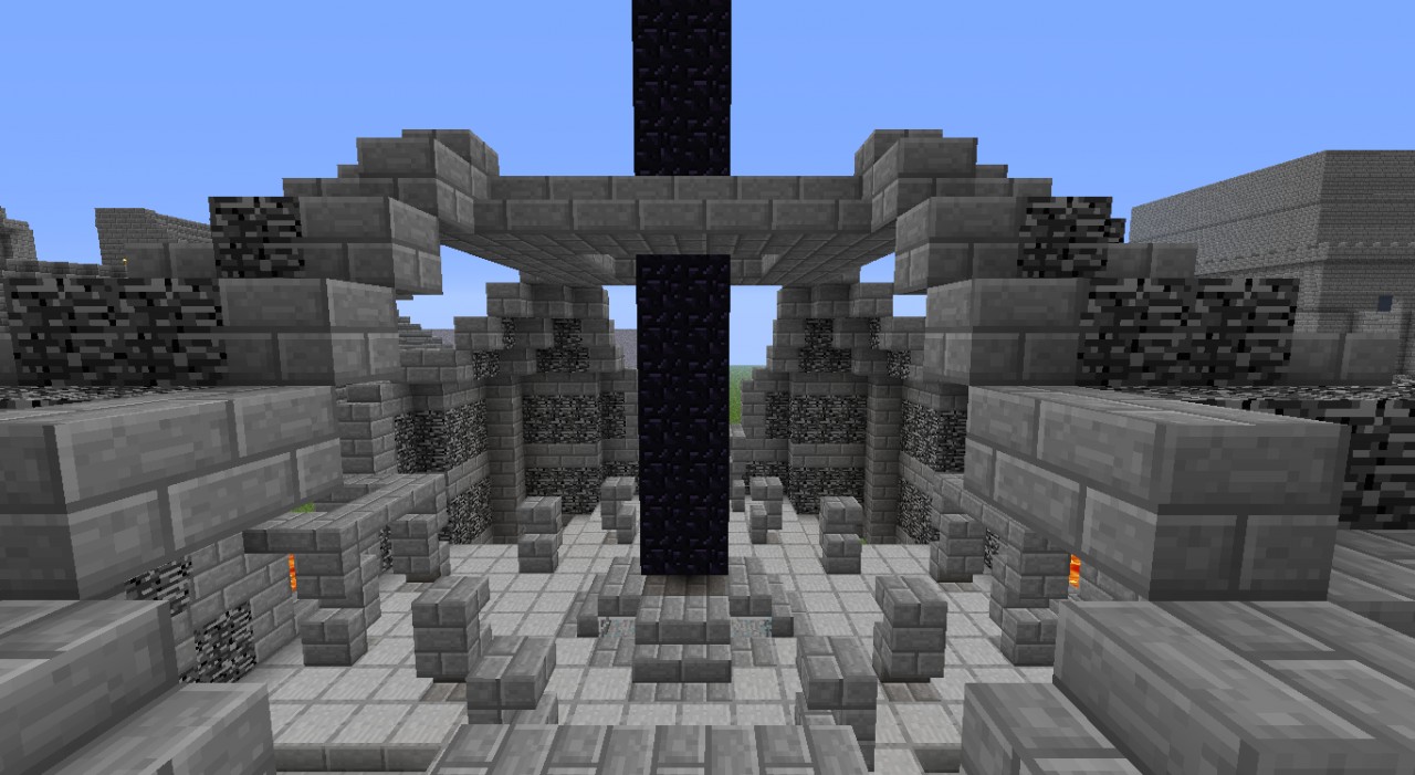 Round Stone & Bedrock Temple Minecraft Map