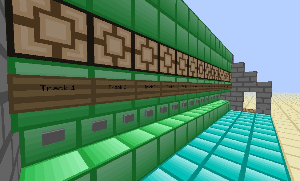 Minecraft: Compact minecart station with 15 directions Minecraft Map