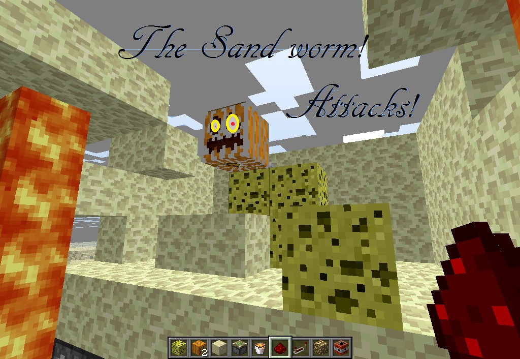 Worm boss battle Minecraft Project