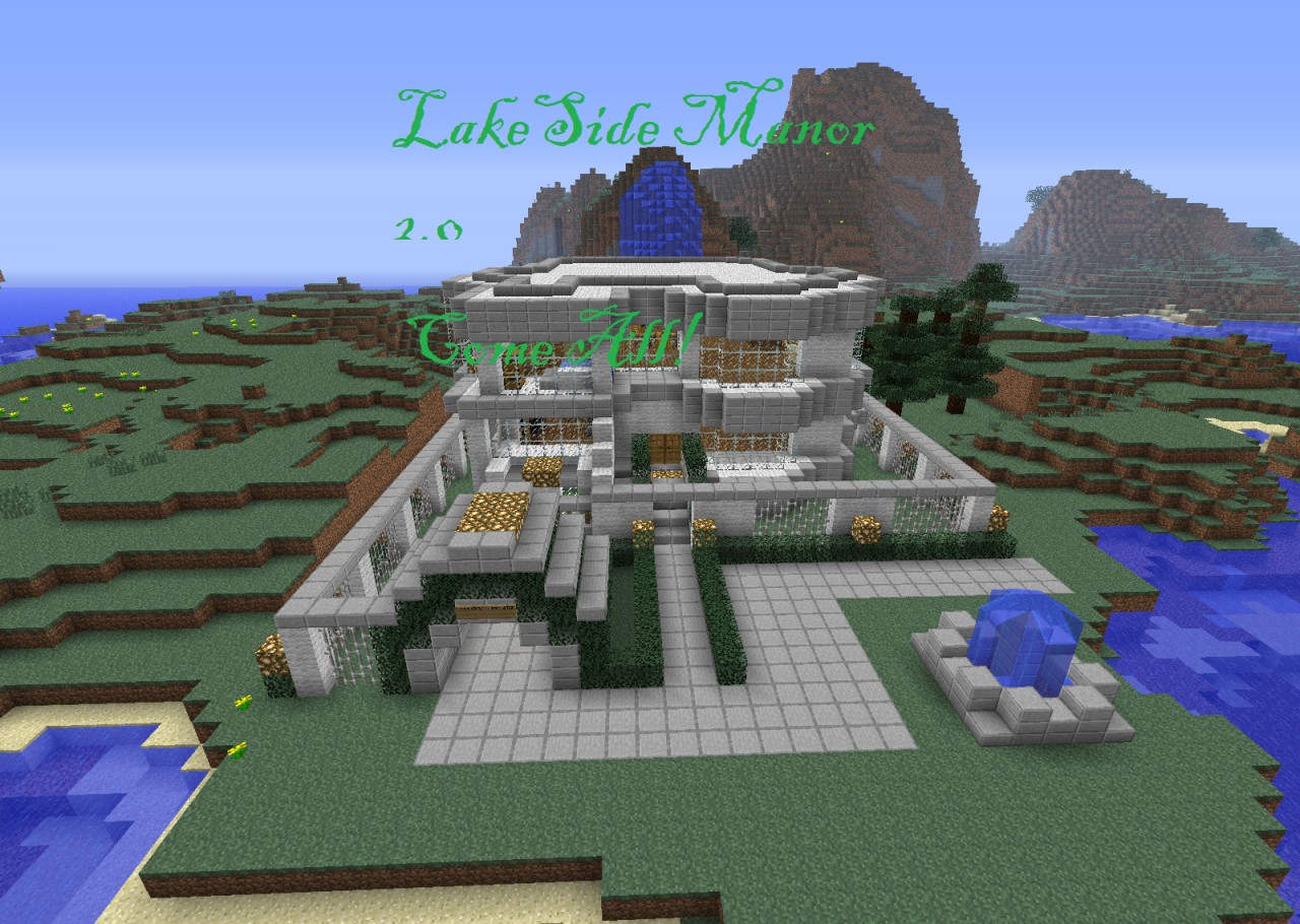 LakeSide Manor 2.0 With Better Working DoorBell Minecraft Map