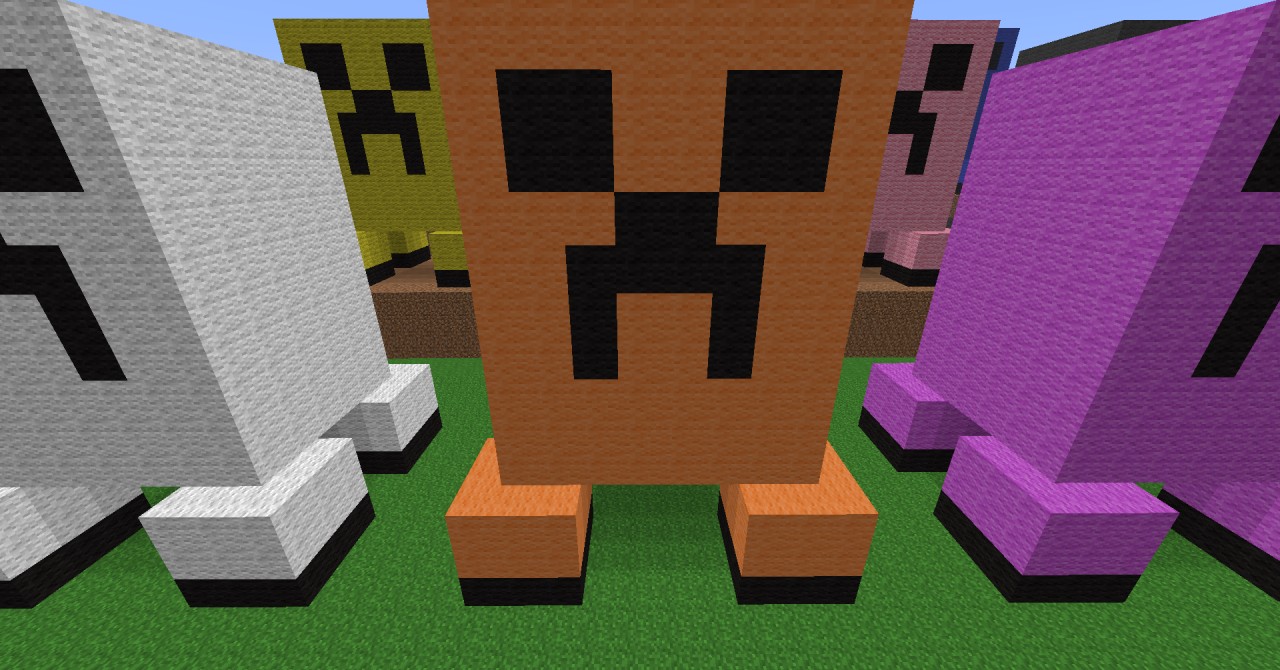 16 Color Creeper Minecraft Map