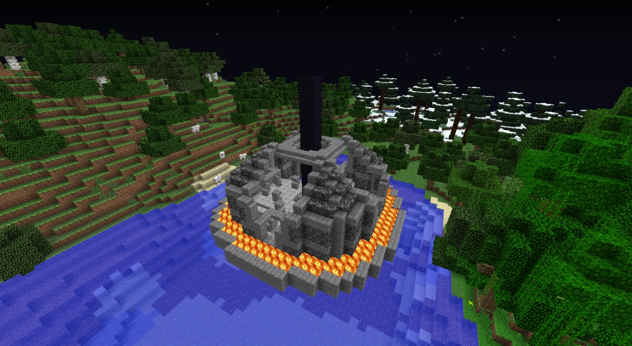 Round Stone & Bedrock Temple Minecraft Map