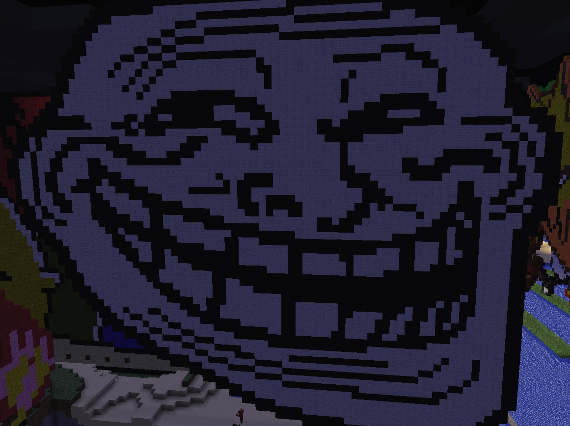 Trollol pixel art Minecraft Map