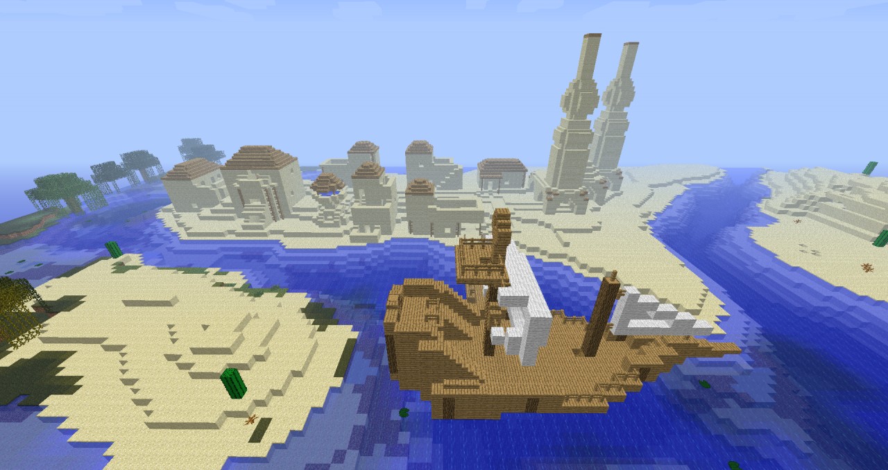 desert island village Minecraft Map