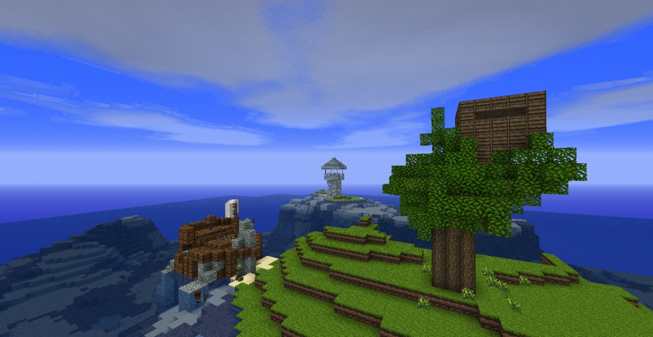 simple and easy survival island Minecraft Map