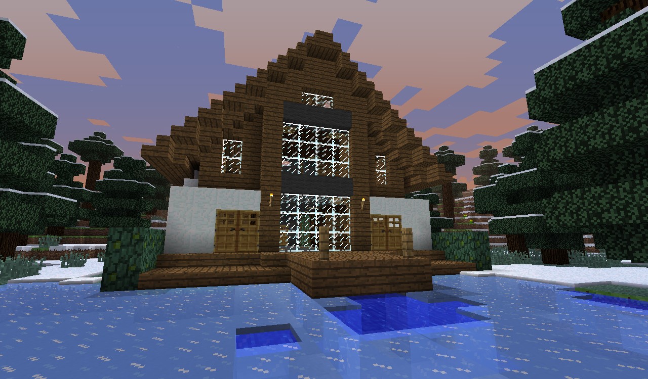 Modern Taiga House Minecraft Map