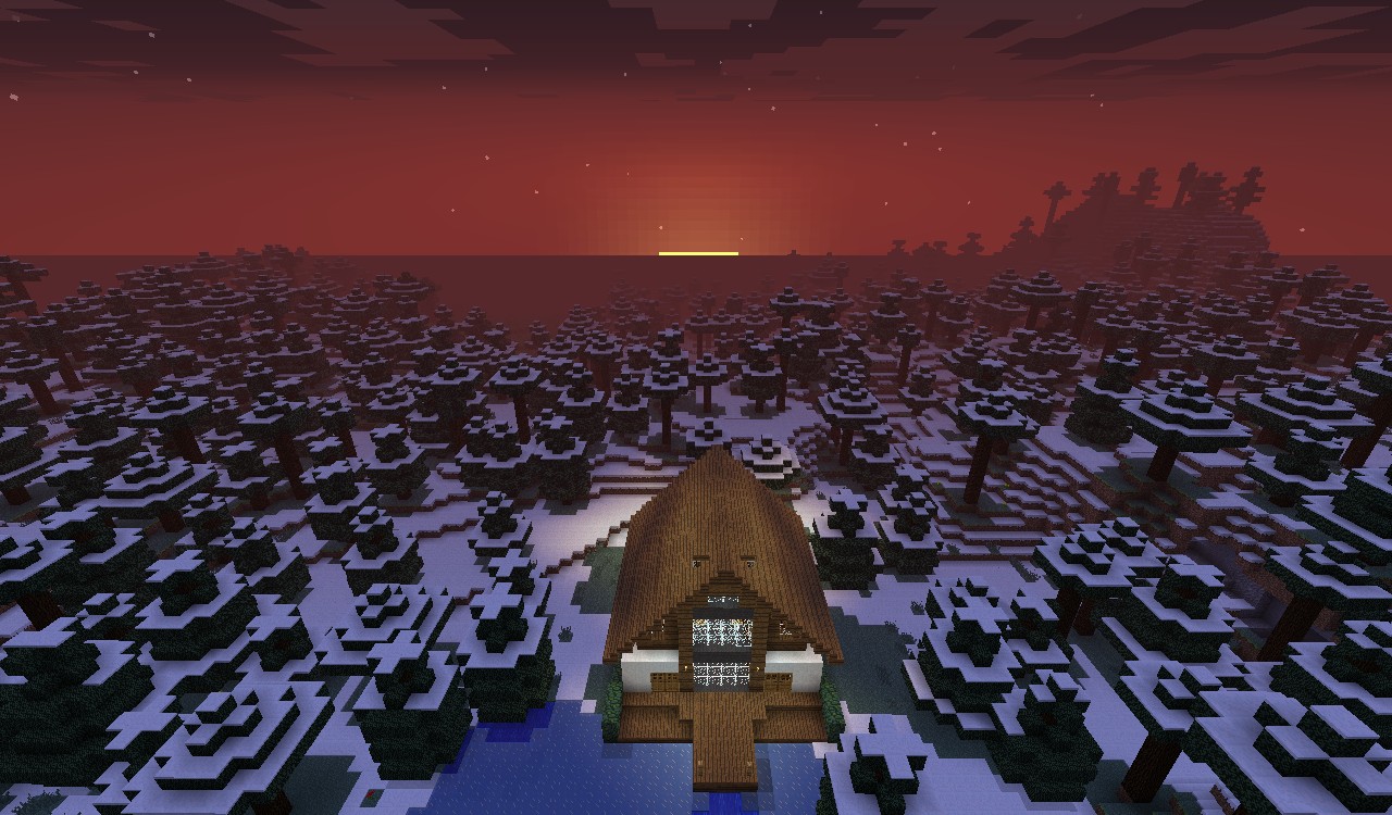 Modern Taiga House Minecraft Map
