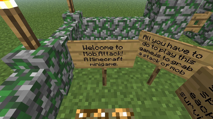 Mob Attack!-A Minecraft Mini-Game(12w34a and above ONLY) Minecraft Map