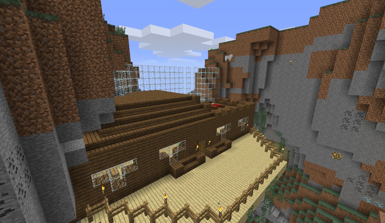 Epic mountain Biome house: The Paradise Minecraft Map