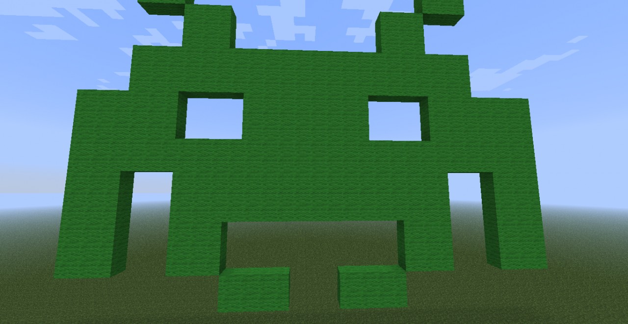 invader art Minecraft Map