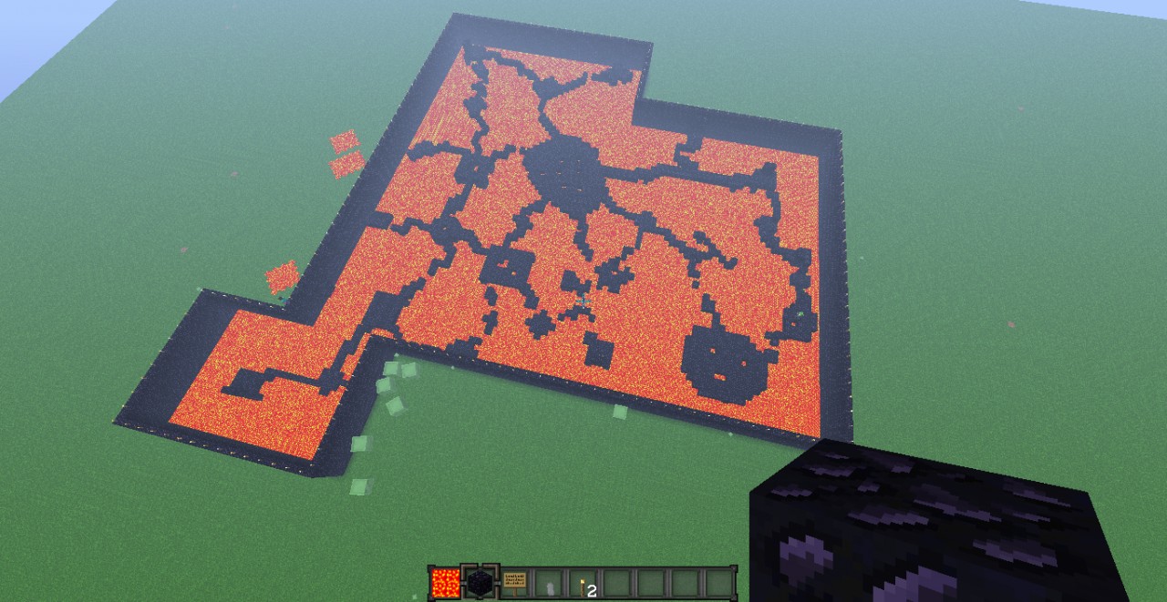 Lava Obsidian PvP chalenge Minecraft Map