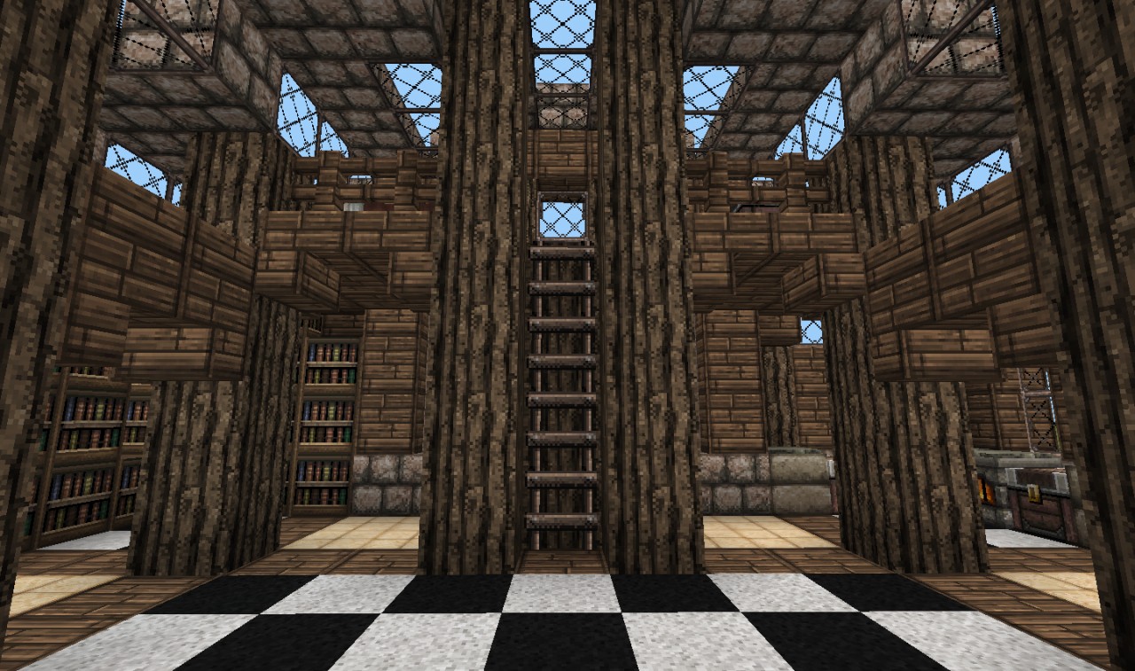 Modern Log House Minecraft Map