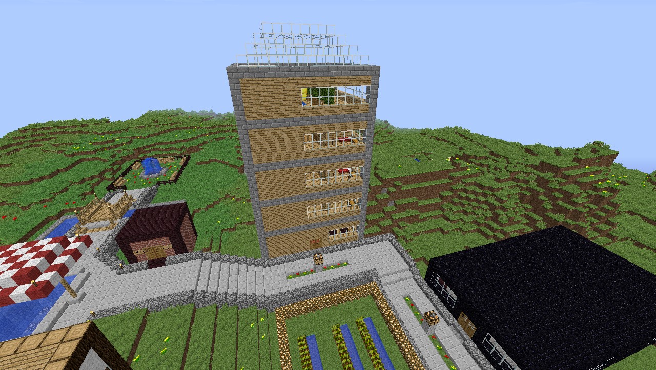 Epic Small Village (With Legendary Notch Statue) Minecraft Map