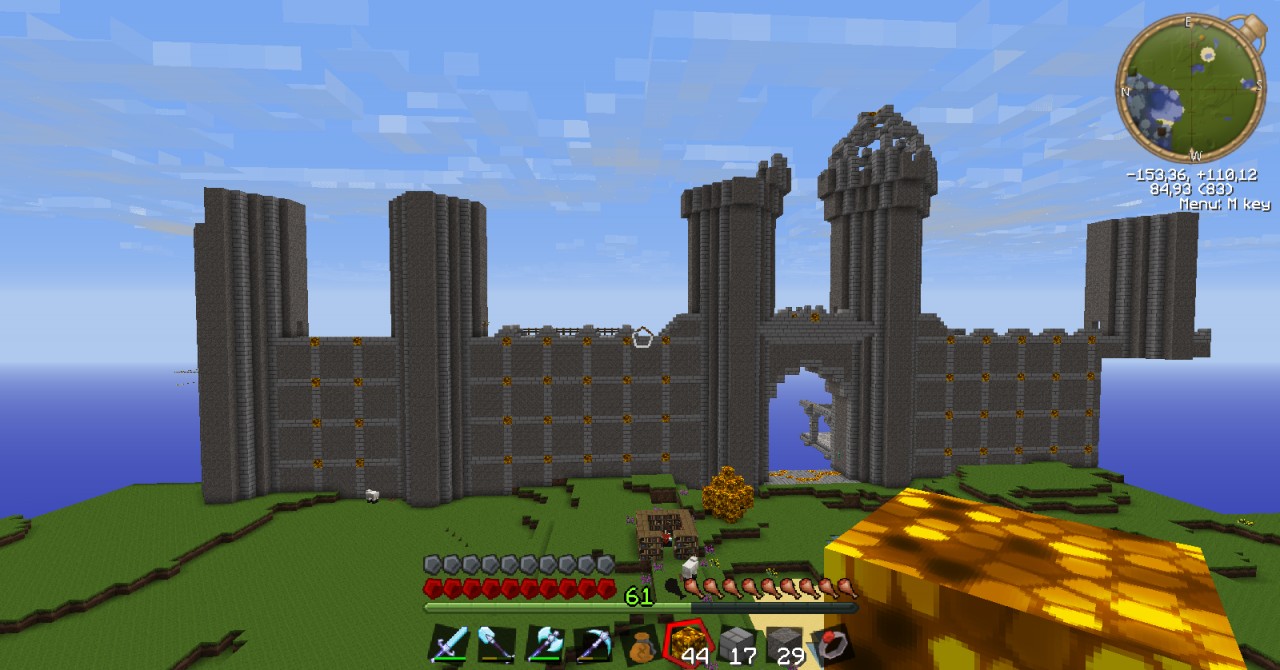 Minecraft tekkit castle under progress Minecraft Map