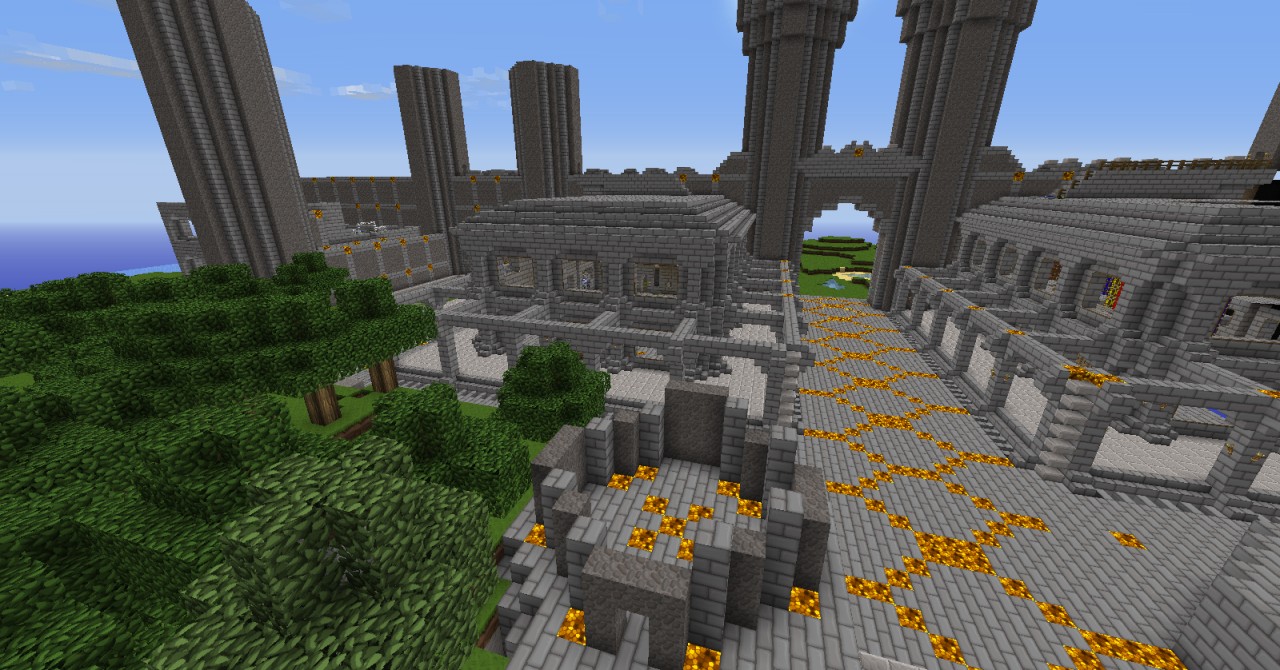 Minecraft tekkit castle under progress Minecraft Map