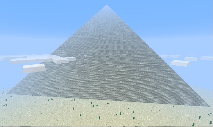 The world's biggest pyramid Minecraft Map