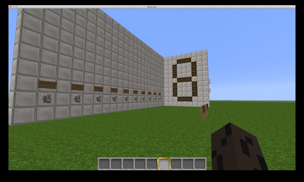 7 Segment Display with number input Minecraft Map