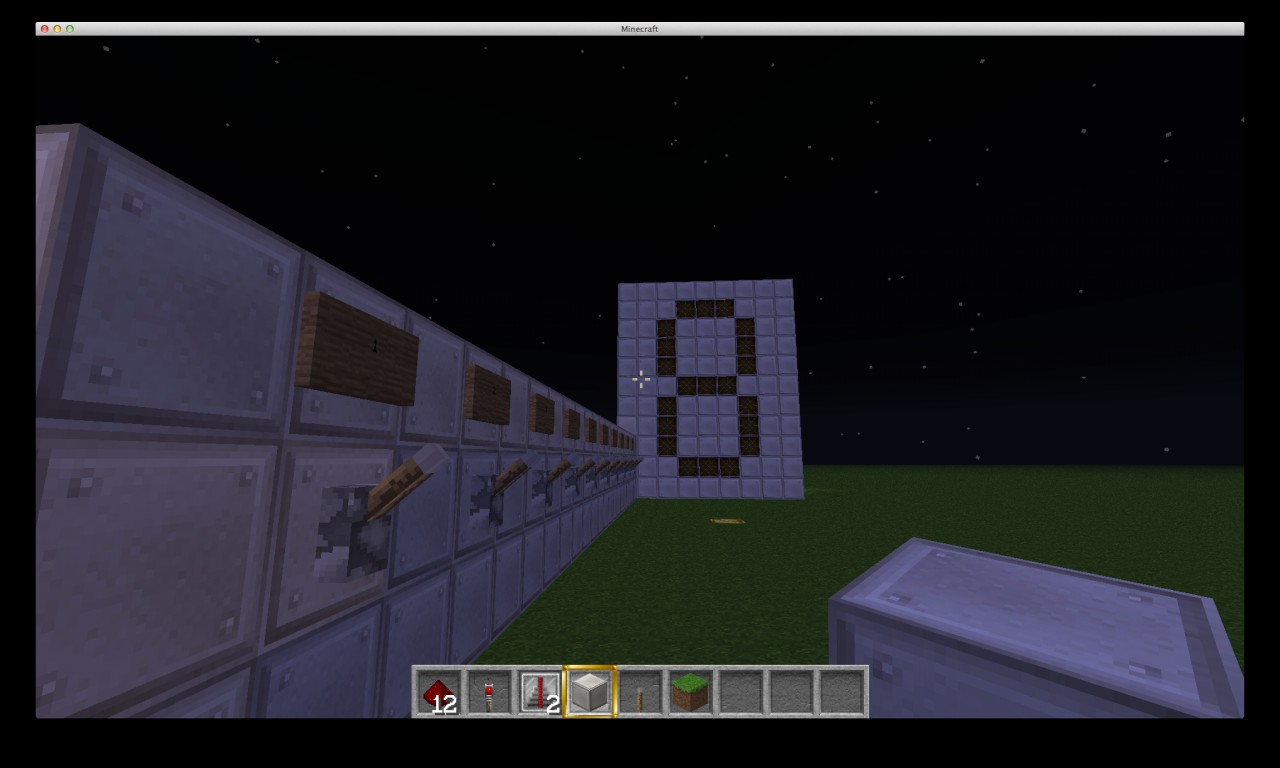 7 Segment Display with Number Input v2 Minecraft Map