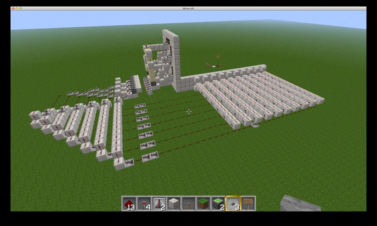 7 Segment Display with Number Input v2 Minecraft Map