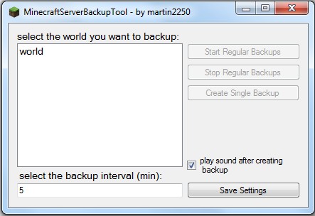 ServerBackupTool Minecraft Mod