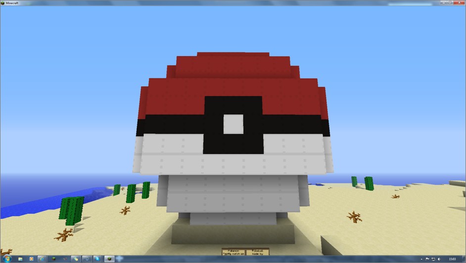 A 3D pokeball Minecraft Map