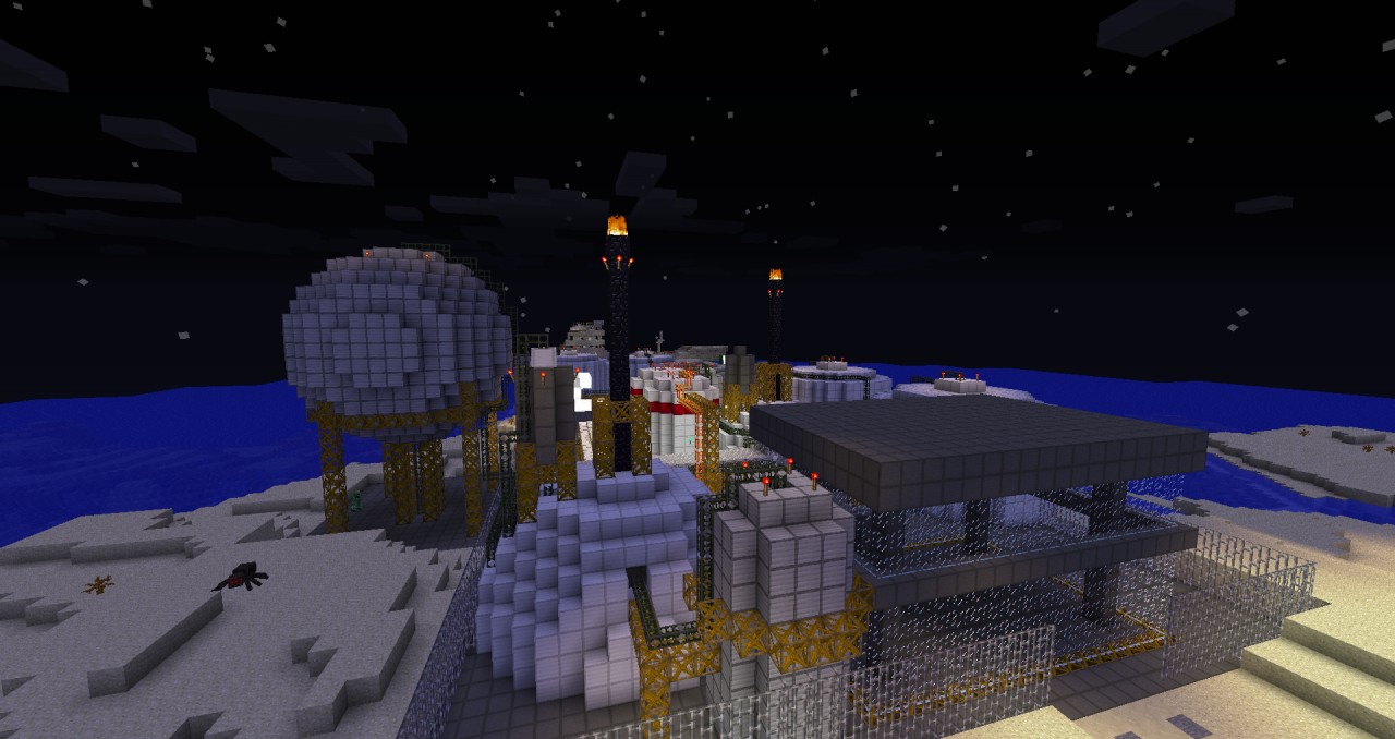 Large Oil Refinery Complex Minecraft Map
