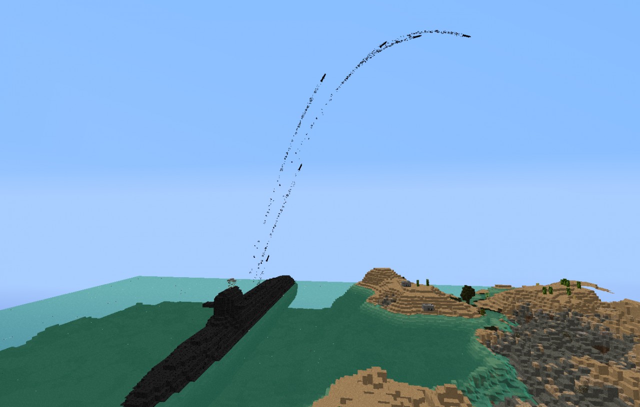 Minecraft Functional and Firing Nuclear Submarine Minecraft Map