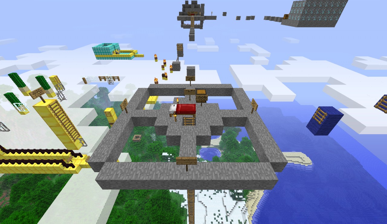 4 Stages Sky High Parkour! (Traps, Challenges, Parkour & More ...