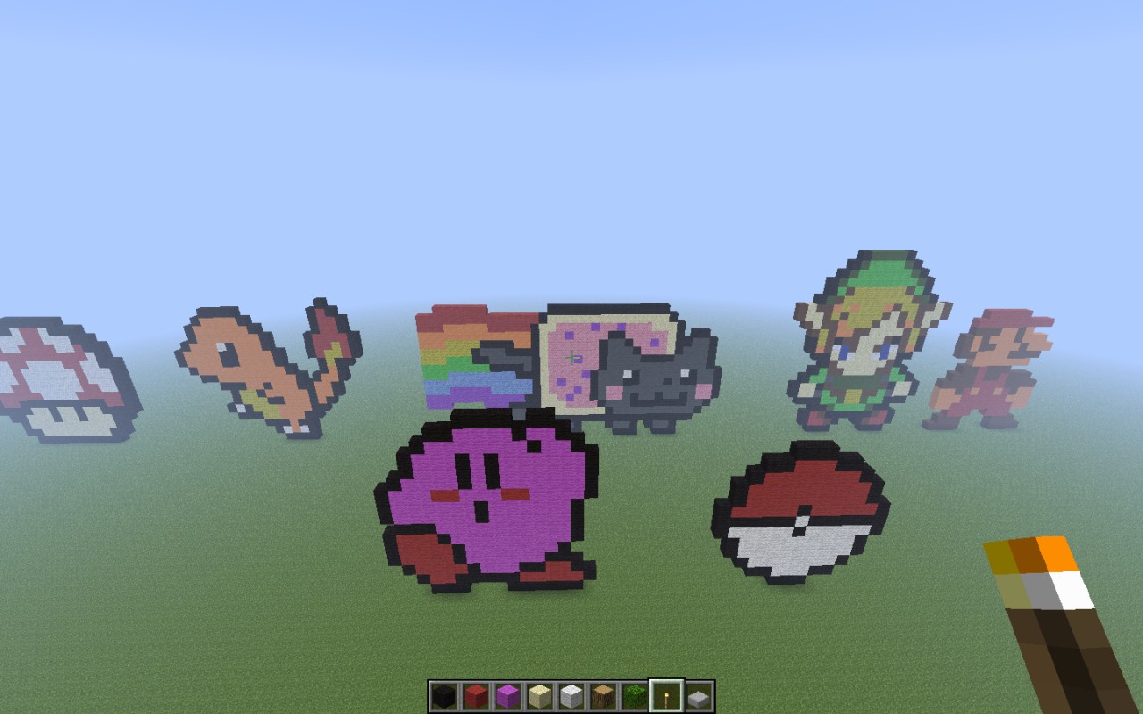 Pixel Art Land Minecraft Map