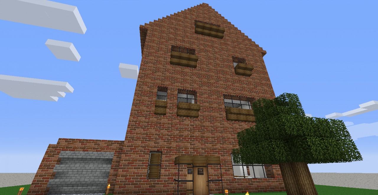 Modern Brick House Minecraft Map