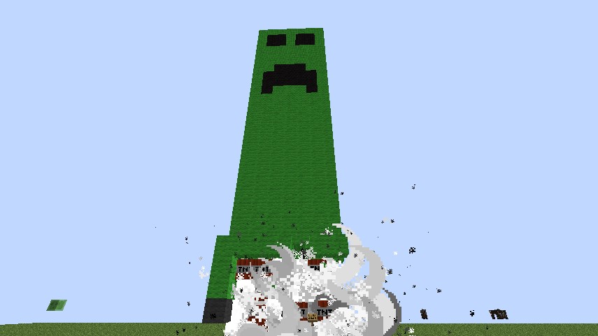 A HUGE CREEPER Minecraft Map