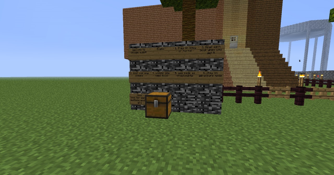 The village quest Minecraft Map