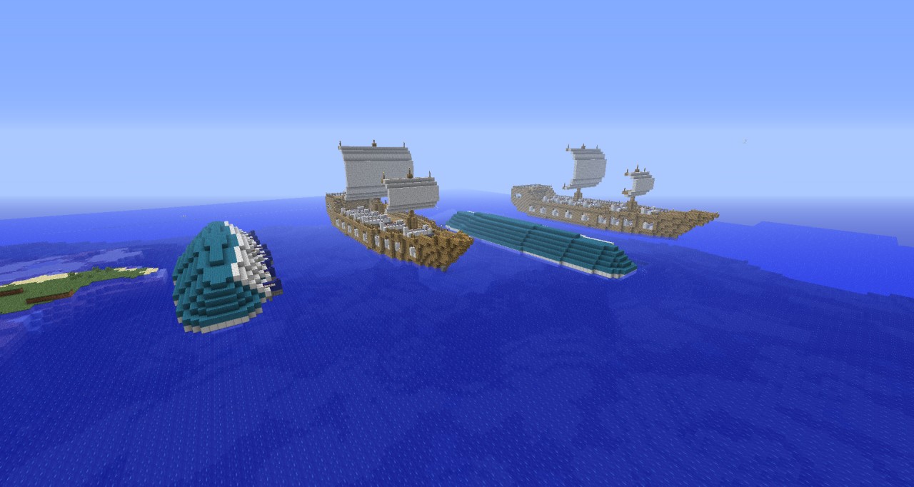 Awesome sea battle 2 or 4 team battle Minecraft Map