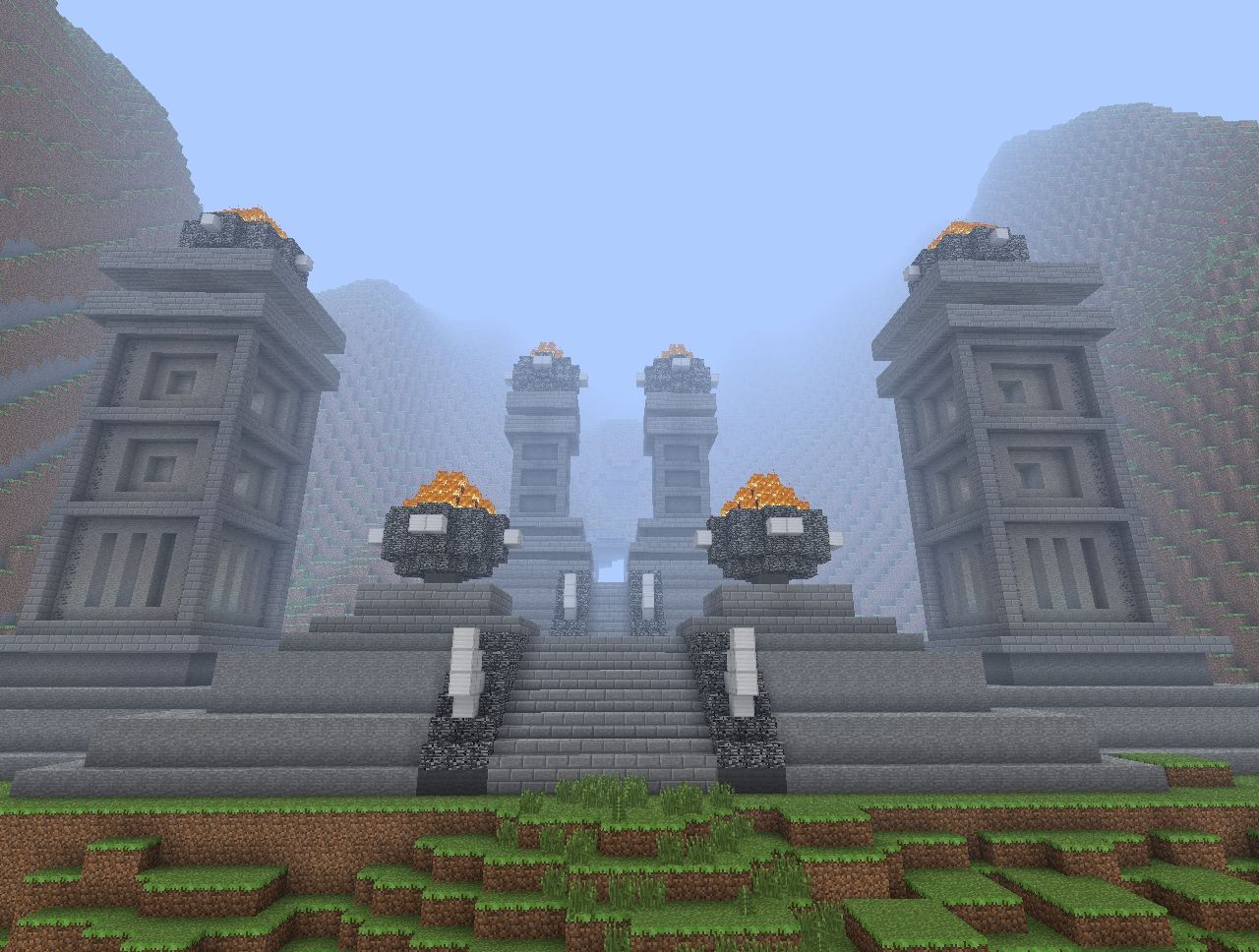 Simple temple. Minecraft Project