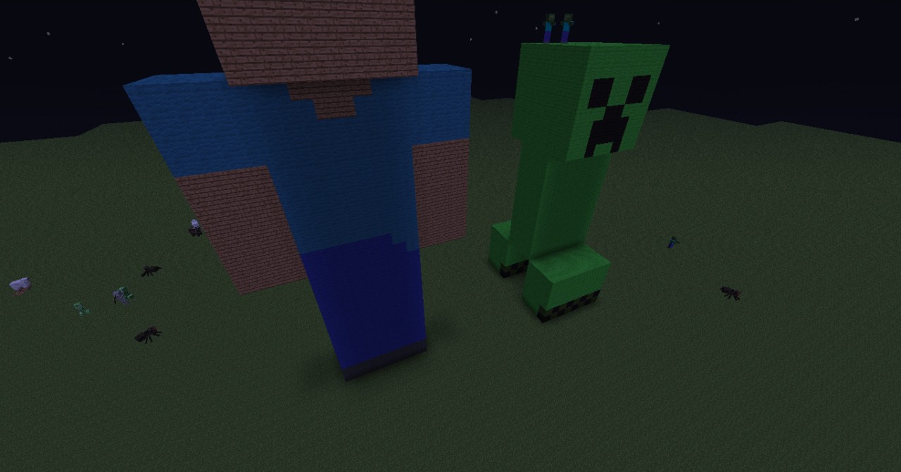 Steve and Creeper Minecraft Project