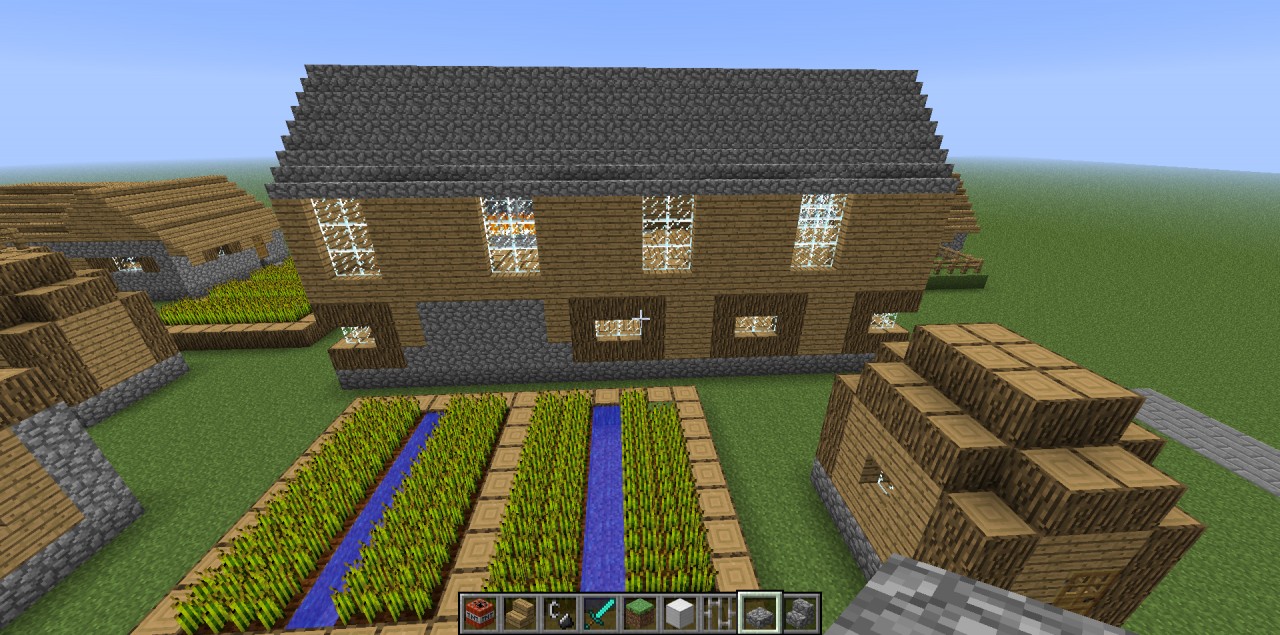Superflat villa and village + Download Minecraft Map