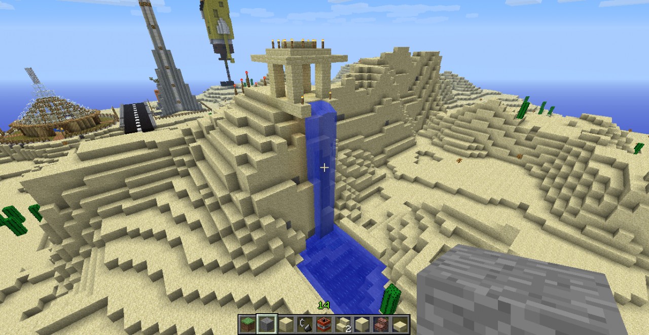 Ancient Egyptian temple and pyramid Minecraft Map