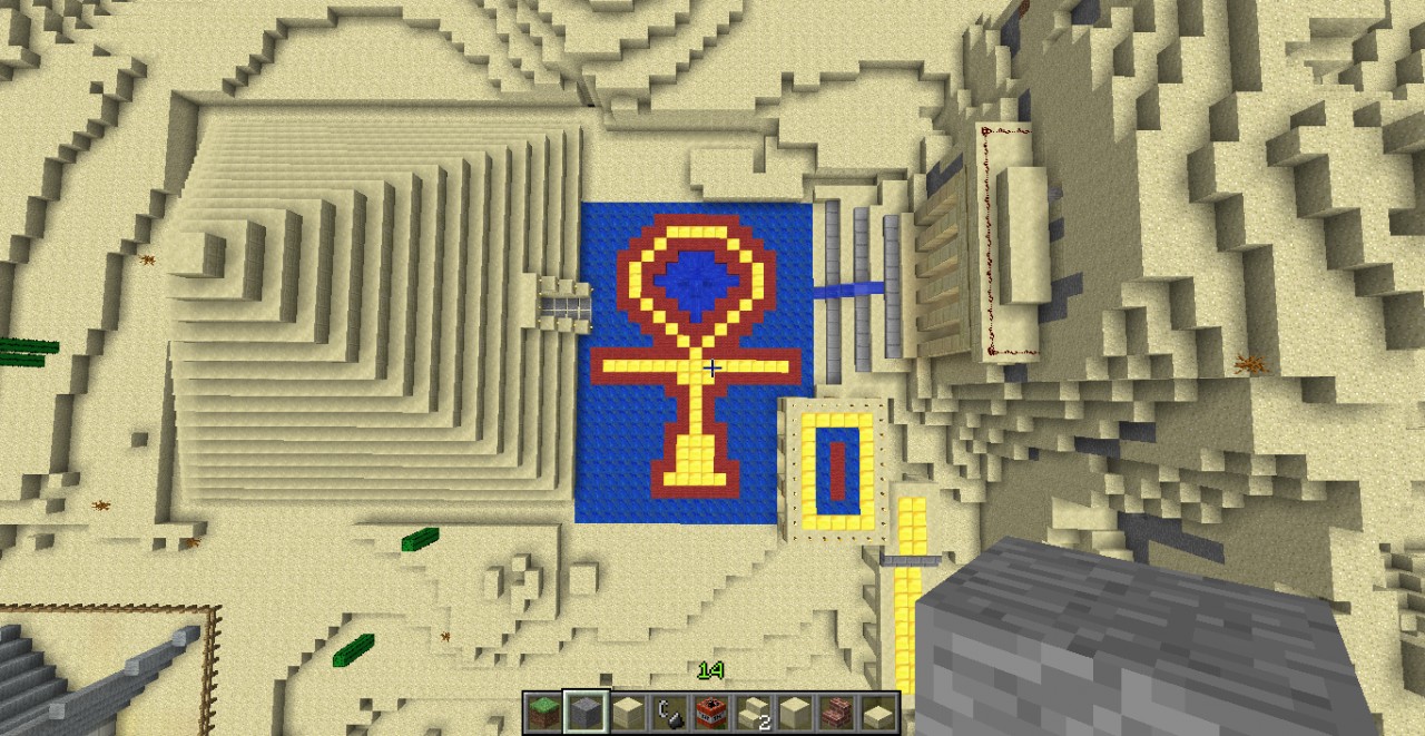 Ancient Egyptian temple and pyramid Minecraft Map