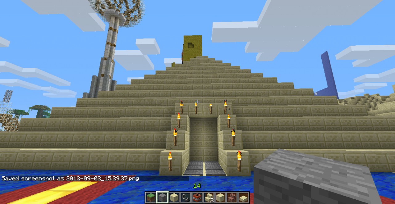 Ancient Egyptian temple and pyramid Minecraft Map