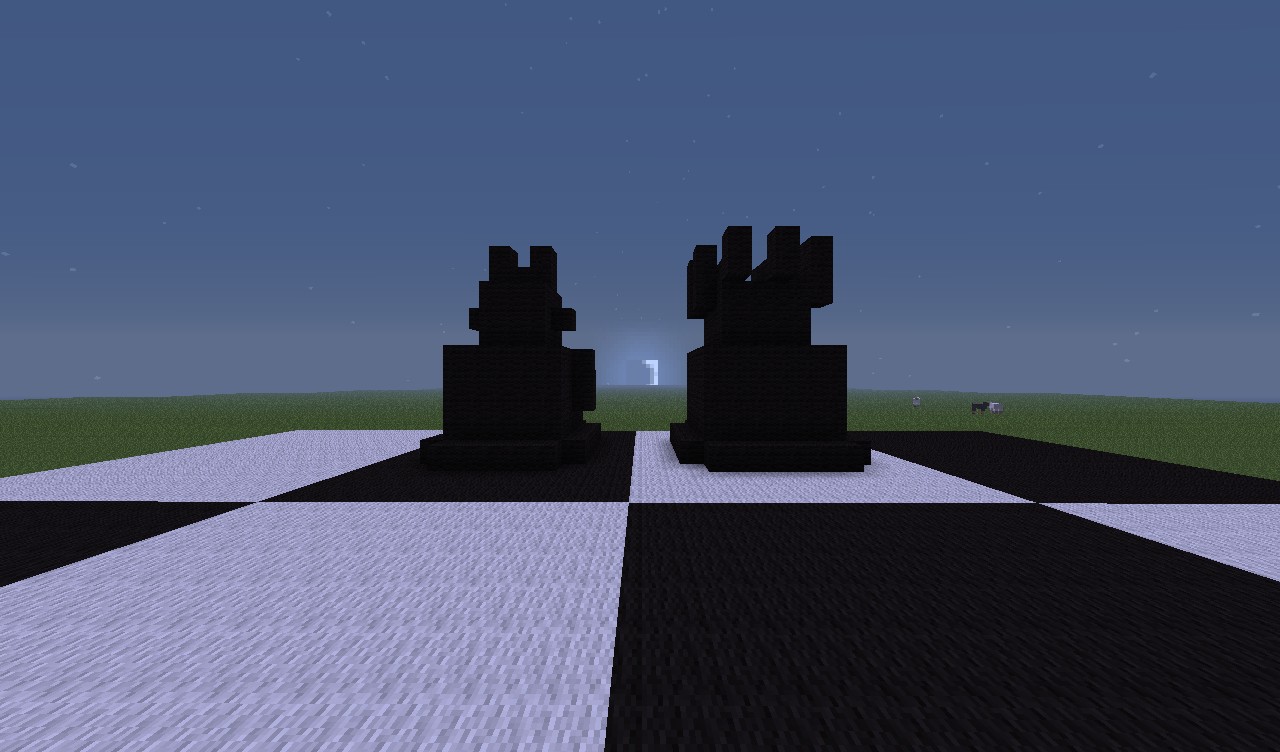 Giant Chess Board With detailed figures Minecraft Map
