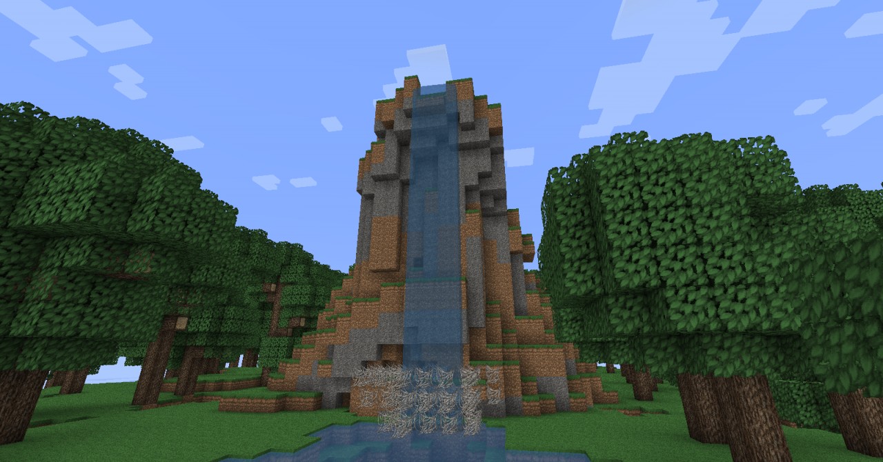 Terraformed Island and Waterfall Minecraft Map