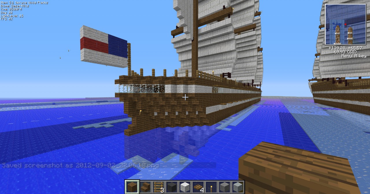 USS Gettysburg 84-gun steamship Minecraft Map